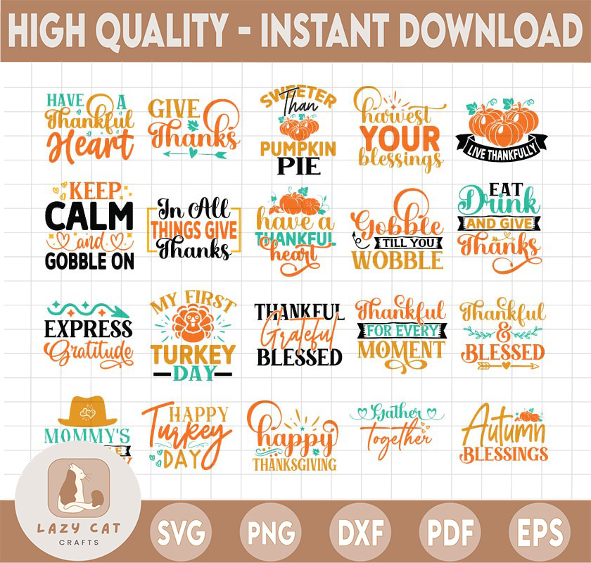 Thanksgiving Bundle Svg, Fall SVG, Fall SVG Bundle, Autumn S | Inspire ...