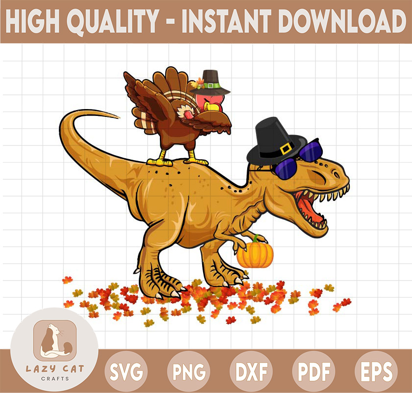 Thanksgiving PNG, Dino png, Turkey png, Thanksgiving Sublima - Inspire ...