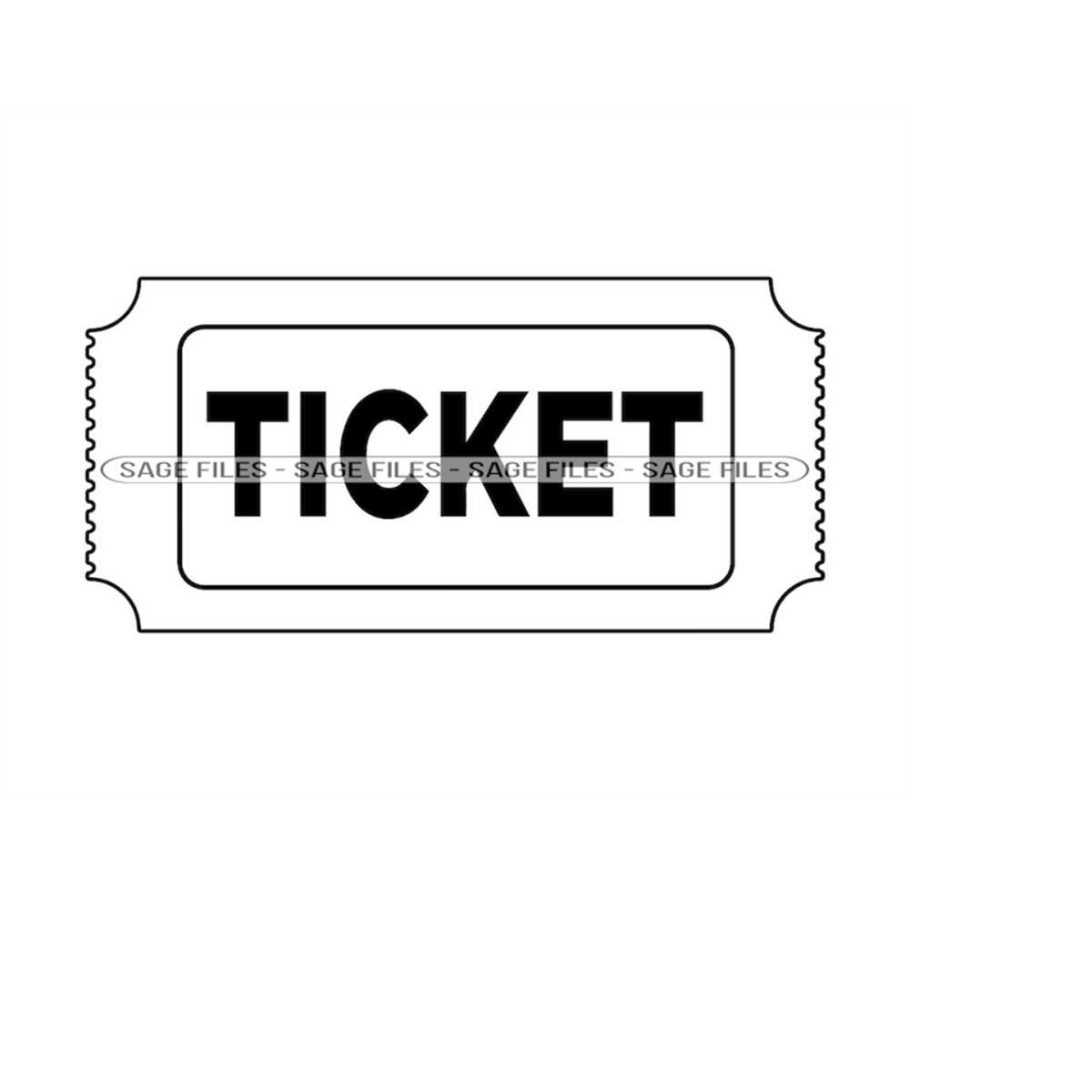 Ticket Outline SVG, Ticket SVG, Raffle Svg, Prize Svg, Party | Inspire ...