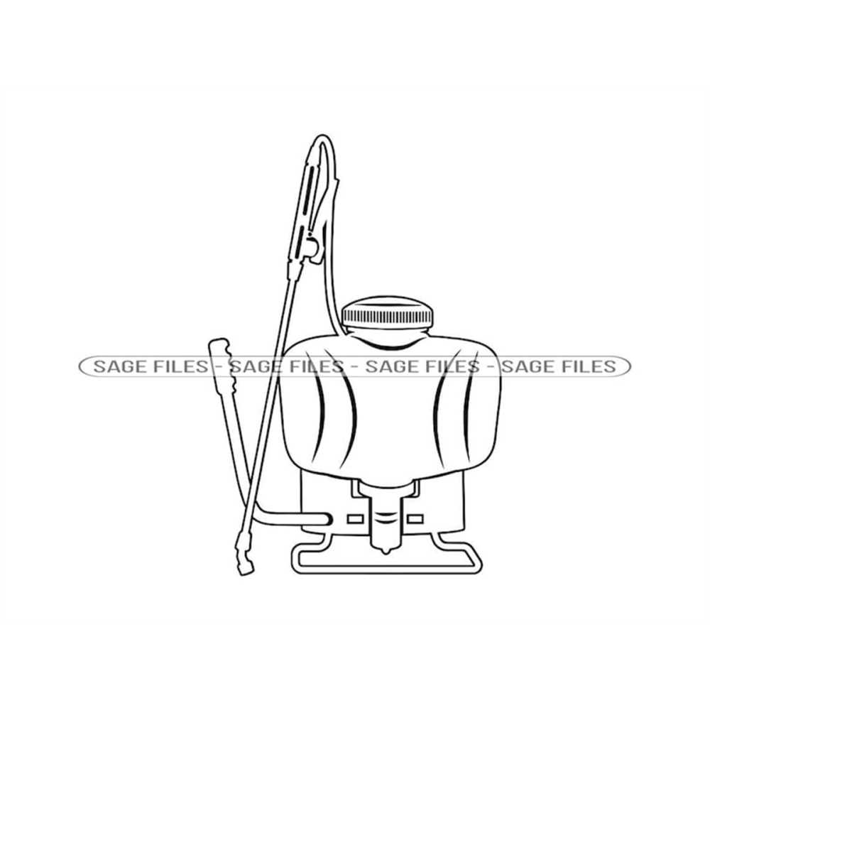 Backpack Sprayer Outline SVG, Gardening Svg, Landscaping Svg | Inspire ...