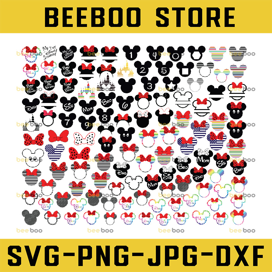 DISNEY SVG Bundle, Mickey SVG, Minnie svg, Disney svg, Disne | Inspire ...