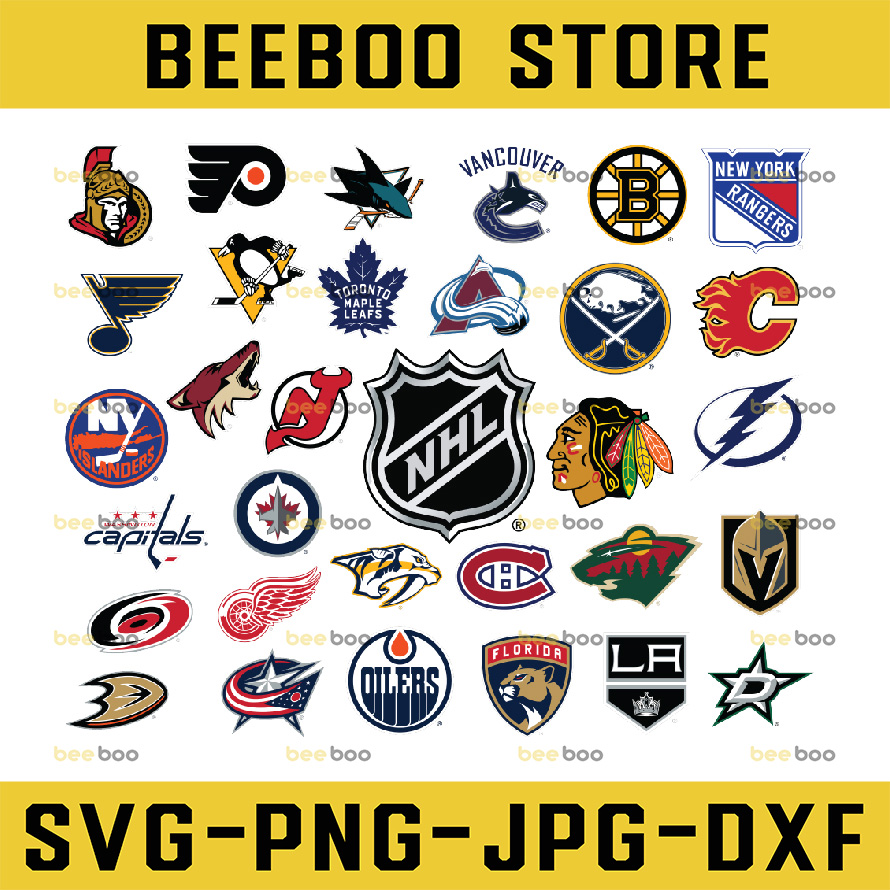NHL Logo svg Bundle HOCKEY League Logo NHL logo Vector Print | Inspire ...