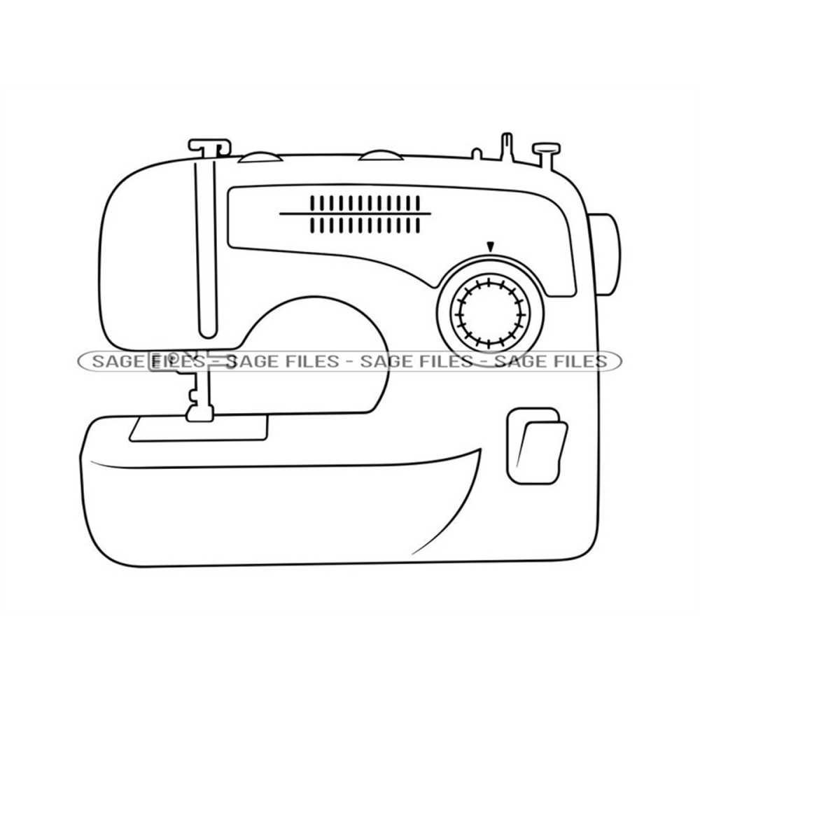 Sewing Machine Outline SVG, Sewing Machine Svg, Sewing Clipa - Inspire ...