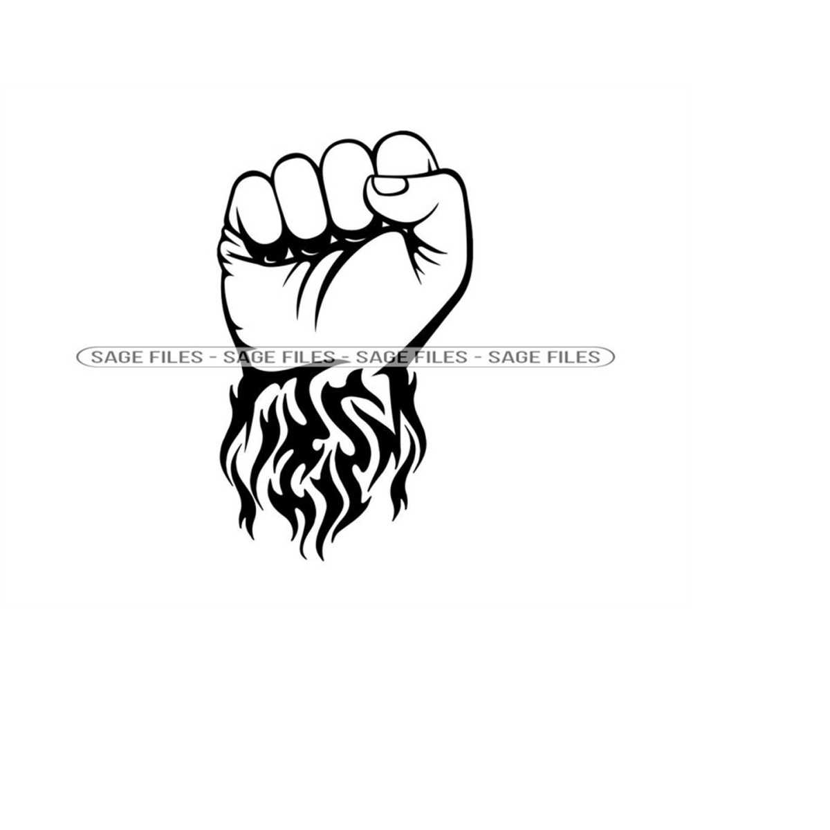 Flaming Fist SVG, Fist SVG, Hand SVG, Fist Clipart, Fist Fil | Inspire ...