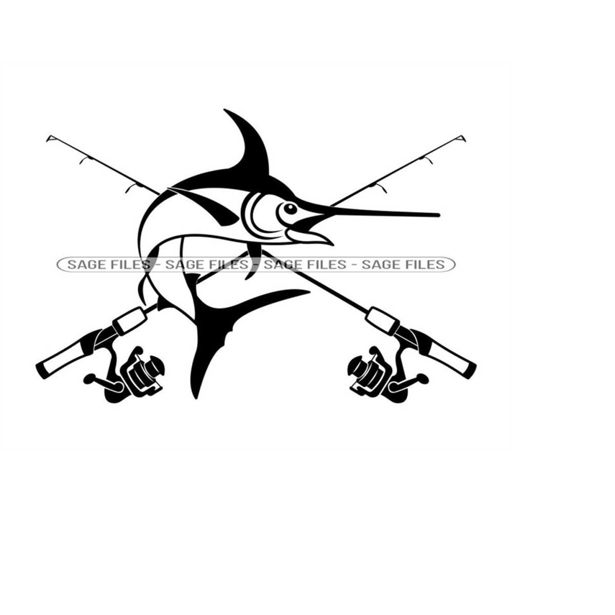 Swordfish Fishing 3 SVG, Fishing Logo Svg, Fish Svg, Fishing - Inspire ...