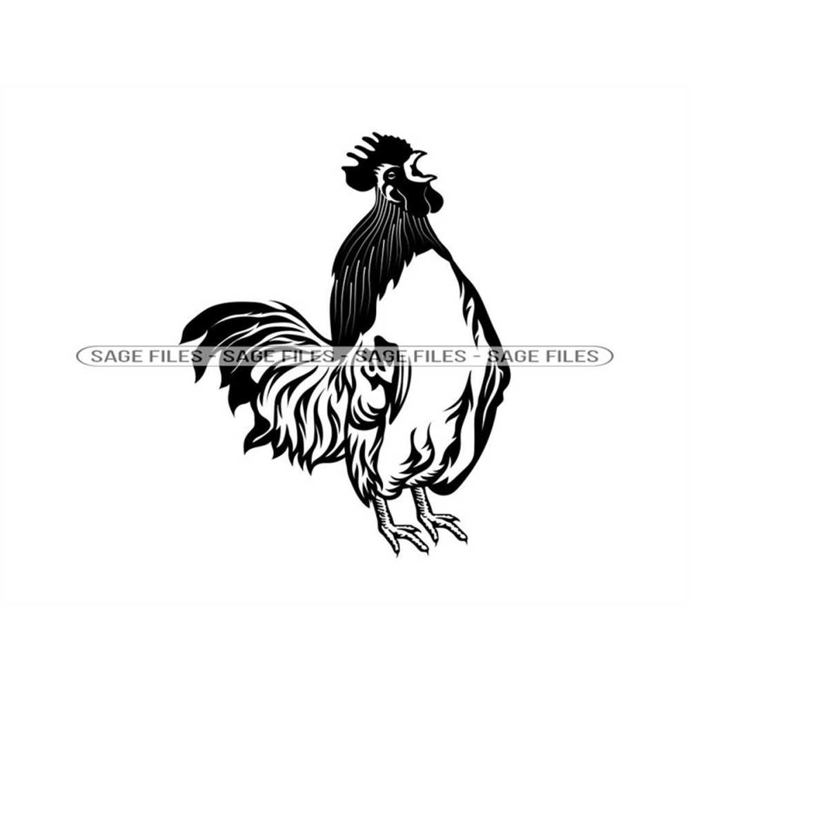 Crowing Rooster 3 SVG, Rooster Svg, Farm Svg, Rooster Clipar - Inspire ...