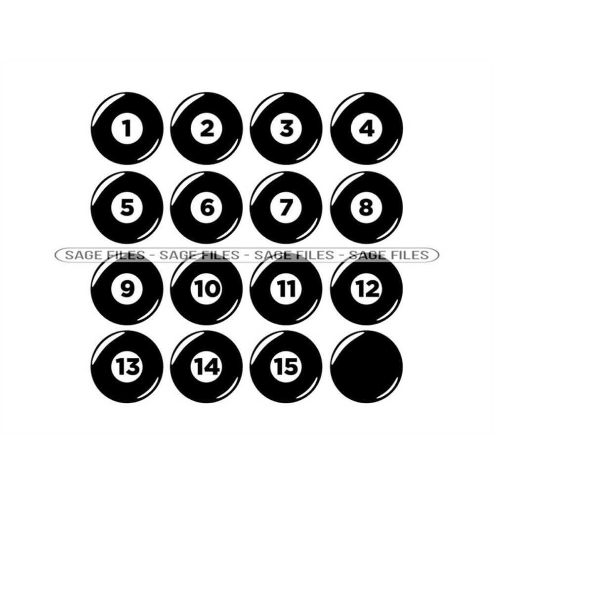 Billiards Ball Set 2 SVG, Pool Svg, Billiards Svg, Billiards - Inspire ...