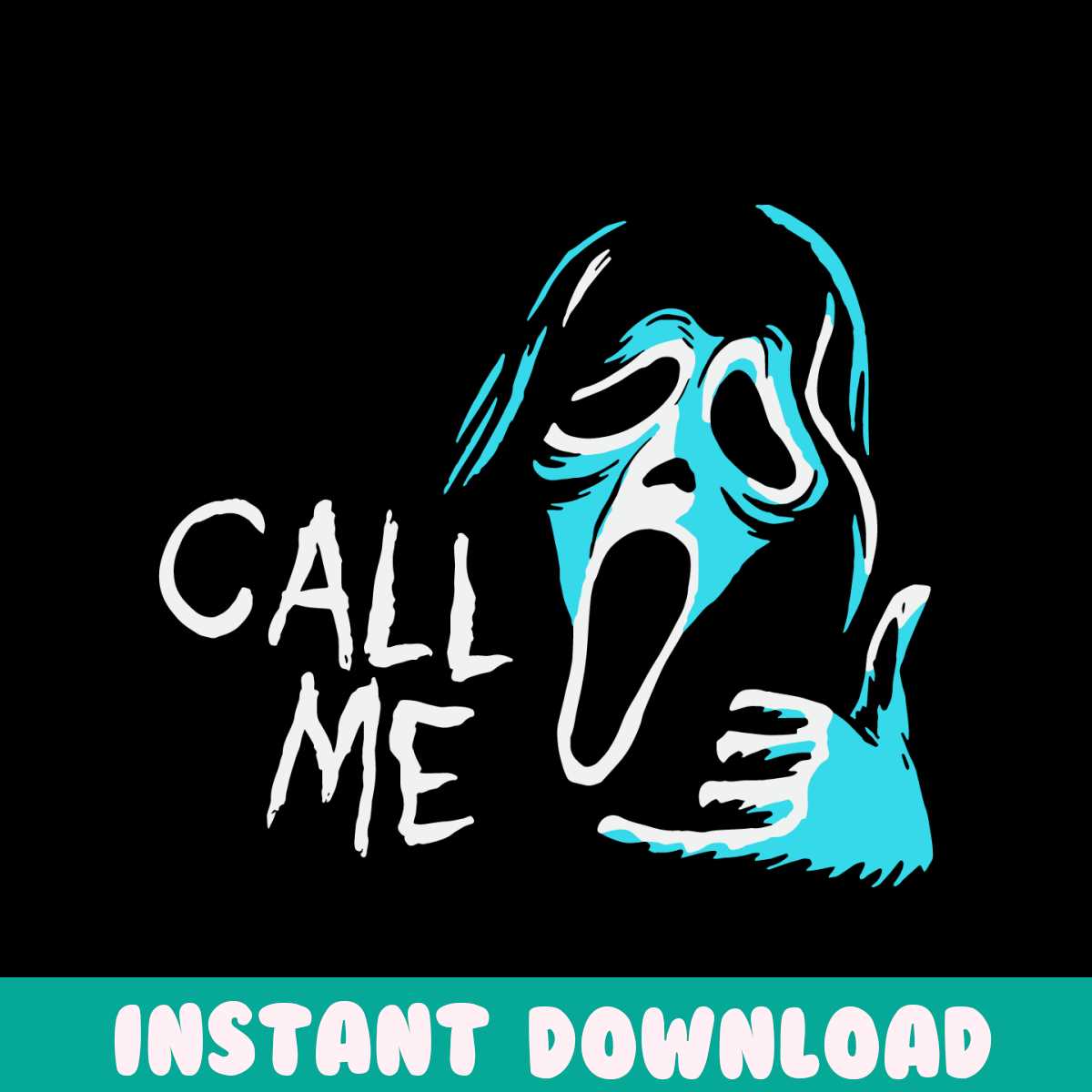 Vintage Ghostface Call Me Scream Movie SVG Digital File | Inspire Uplift