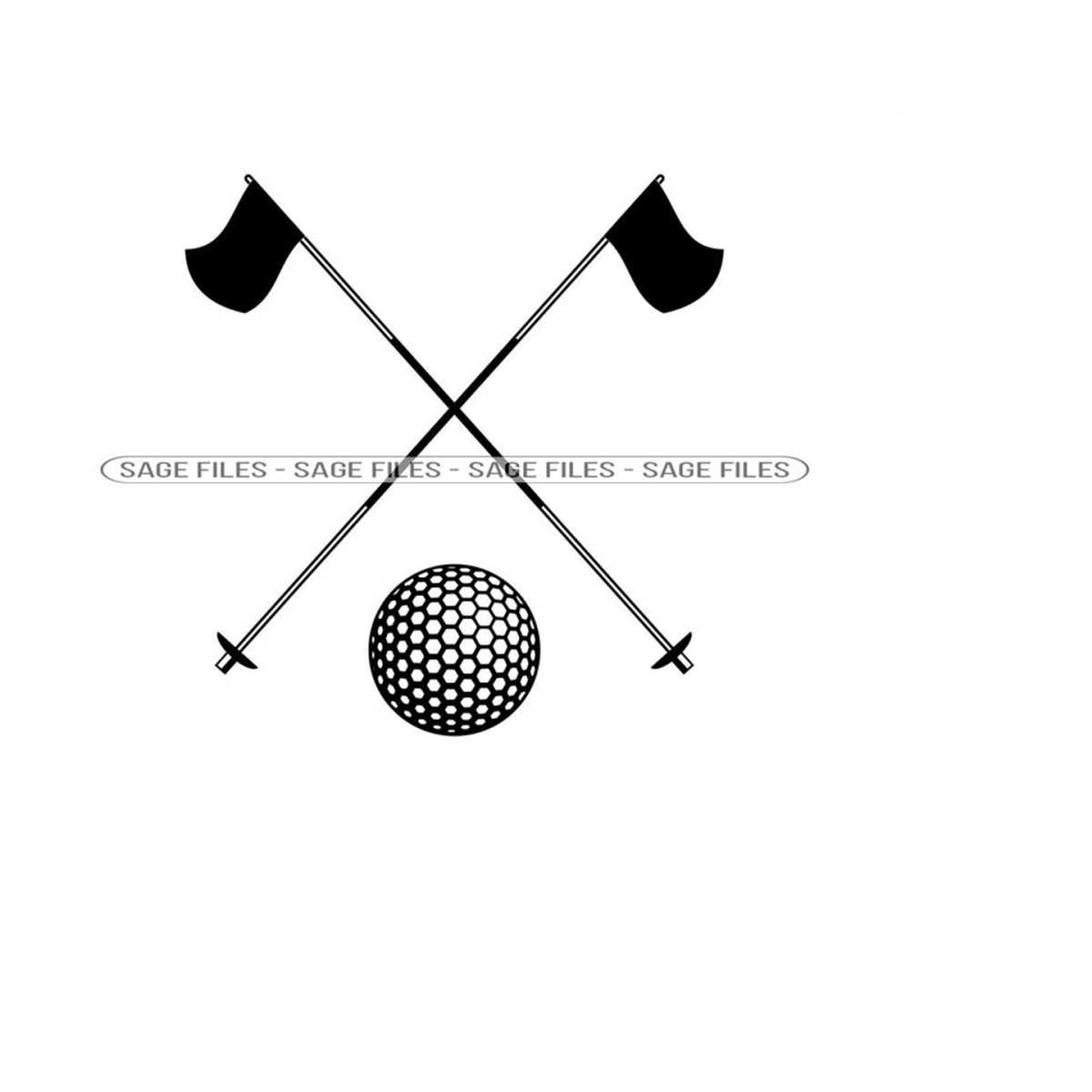 Golf Flag Logo SVG, Golf Flag Svg, Golf Ball Svg, Golf Svg, - Inspire ...