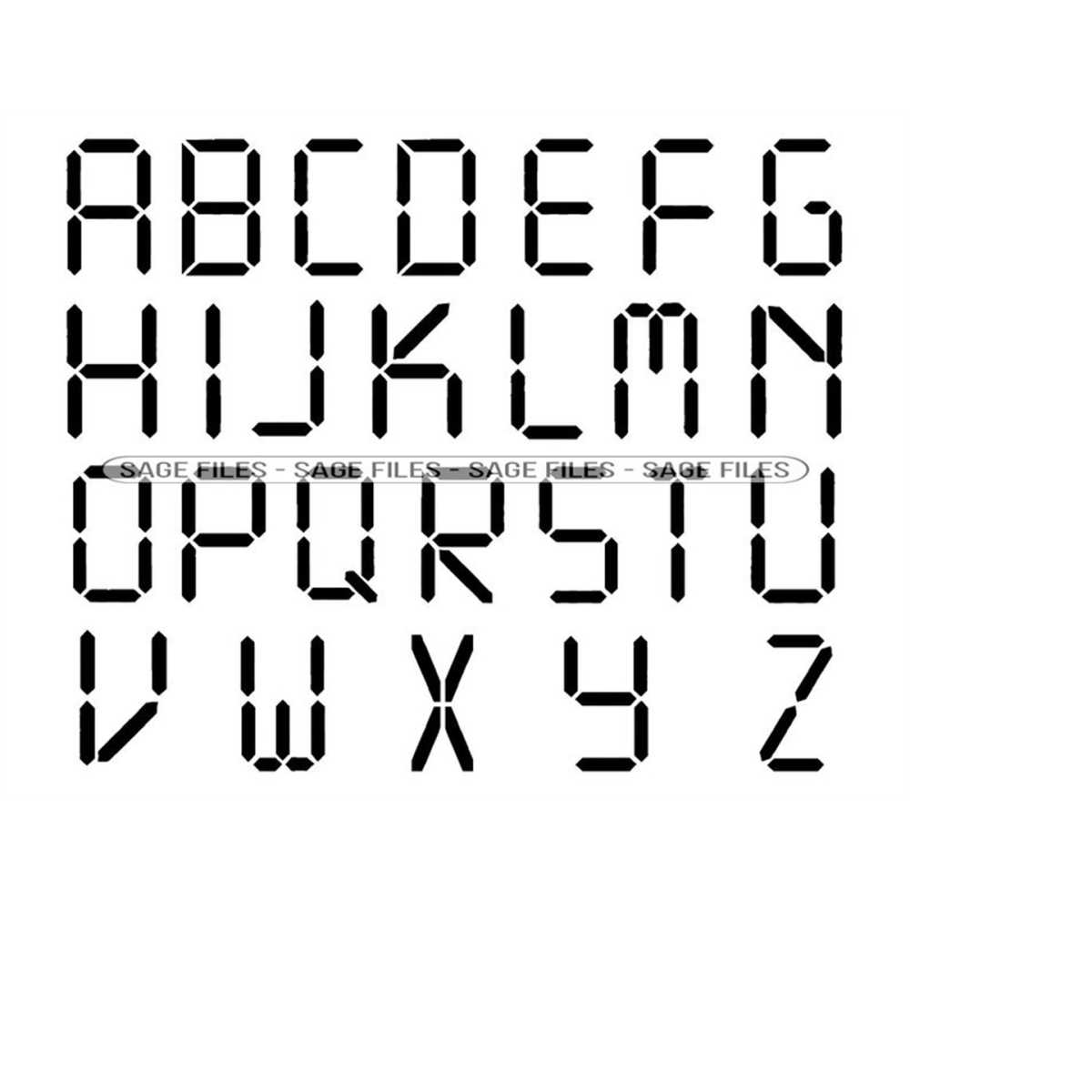 Digital Letters SVG, Letters Svg, Font Svg, Digital Letters - Inspire ...