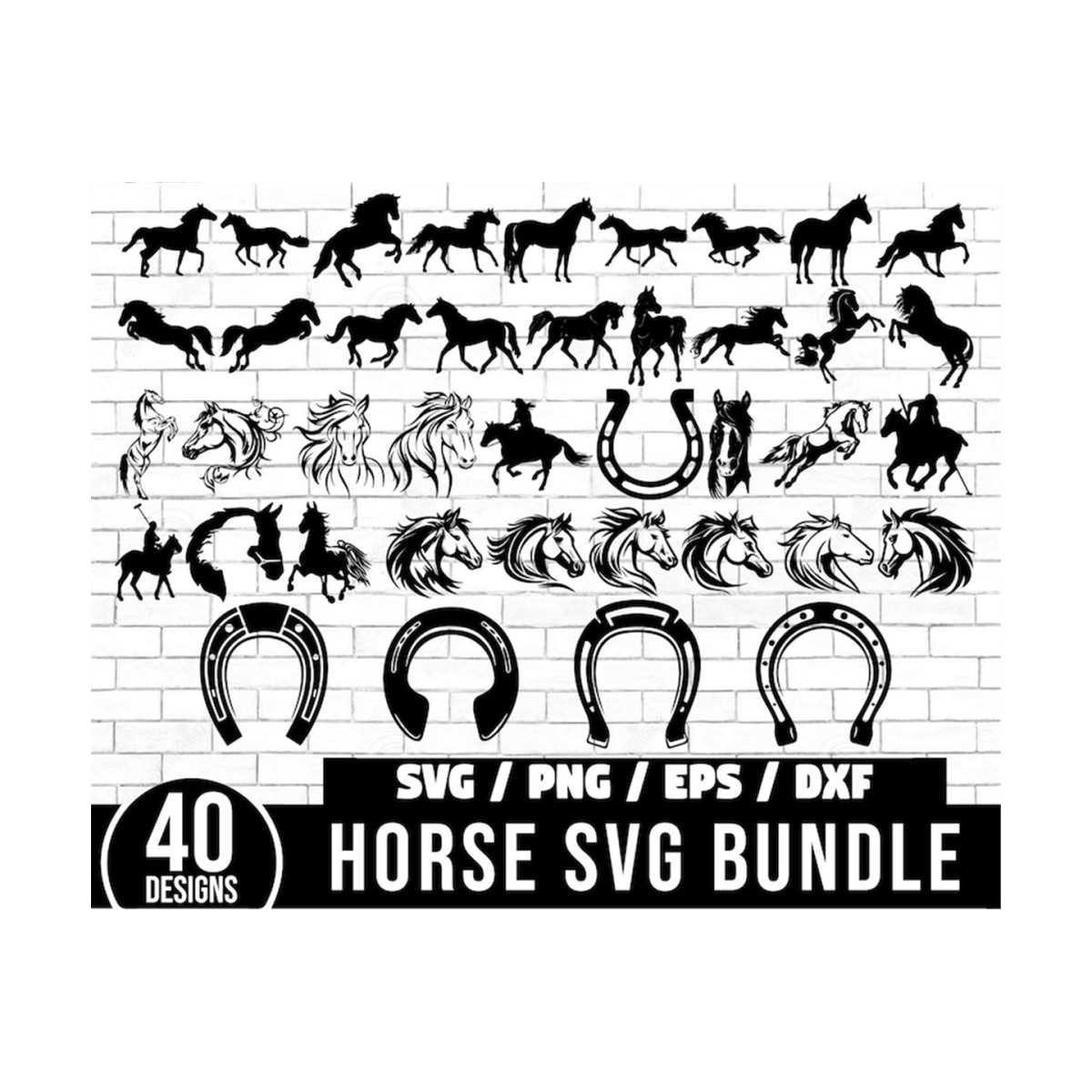 Horse SVG Bundle, Horse Svg, Horse Clipart, Horse PNG, Eques | Inspire ...