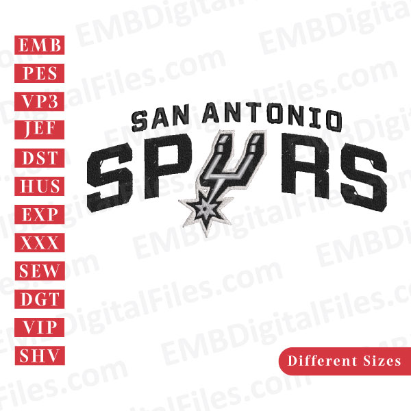 San Antonio Spurs NBA logo sports embroidery file | Inspire Uplift