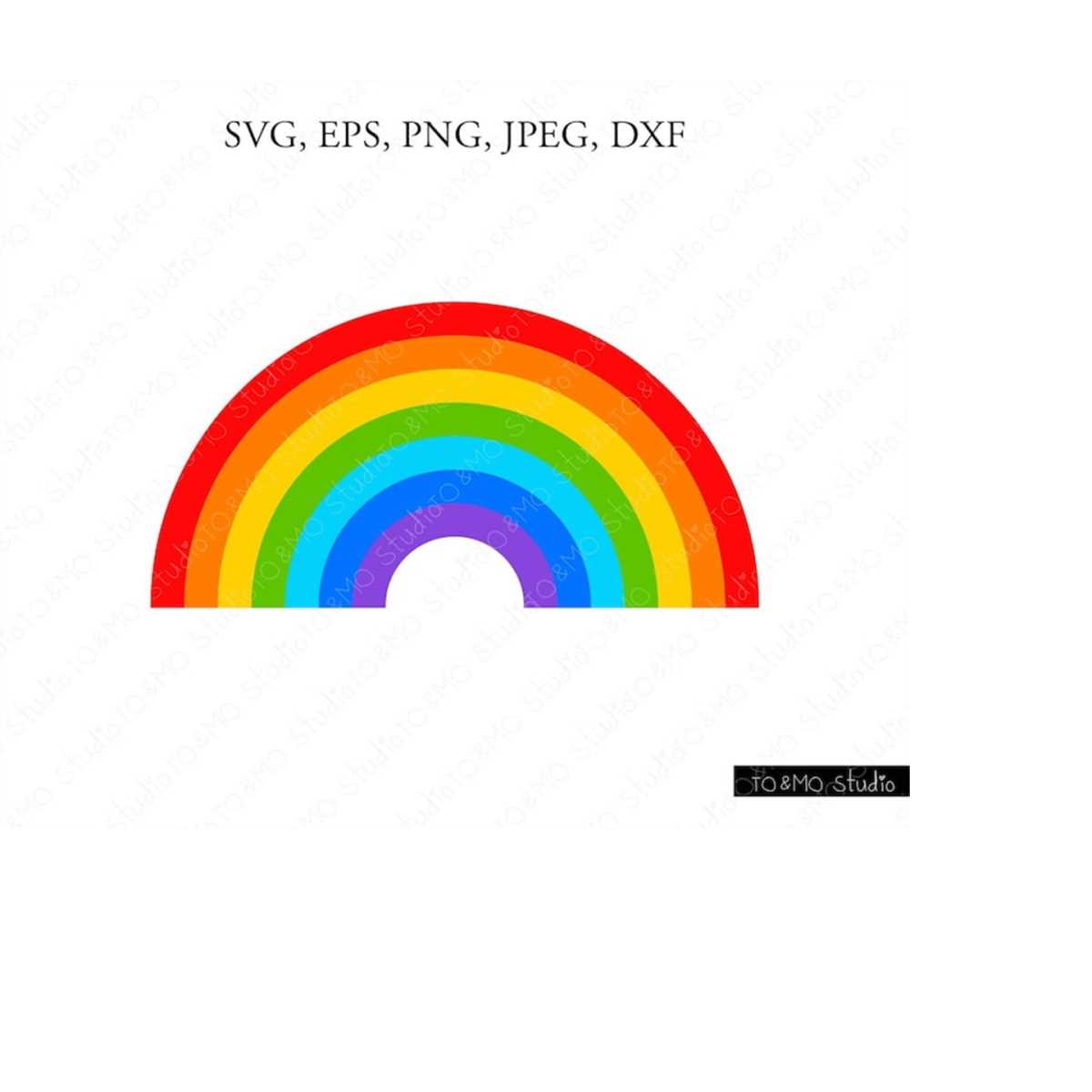 Rainbow SVG, Rainbow Clip Art Svg, Rainbow Cut file Svg, Cut | Inspire ...