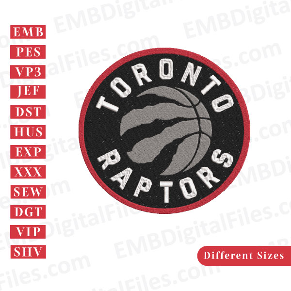Toronto Raptors team logo sports embroidery file - Inspire Uplift