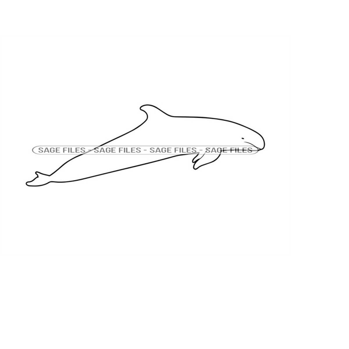 False Killer Whale Outline SVG, False Killer Whale Clipart, - Inspire ...