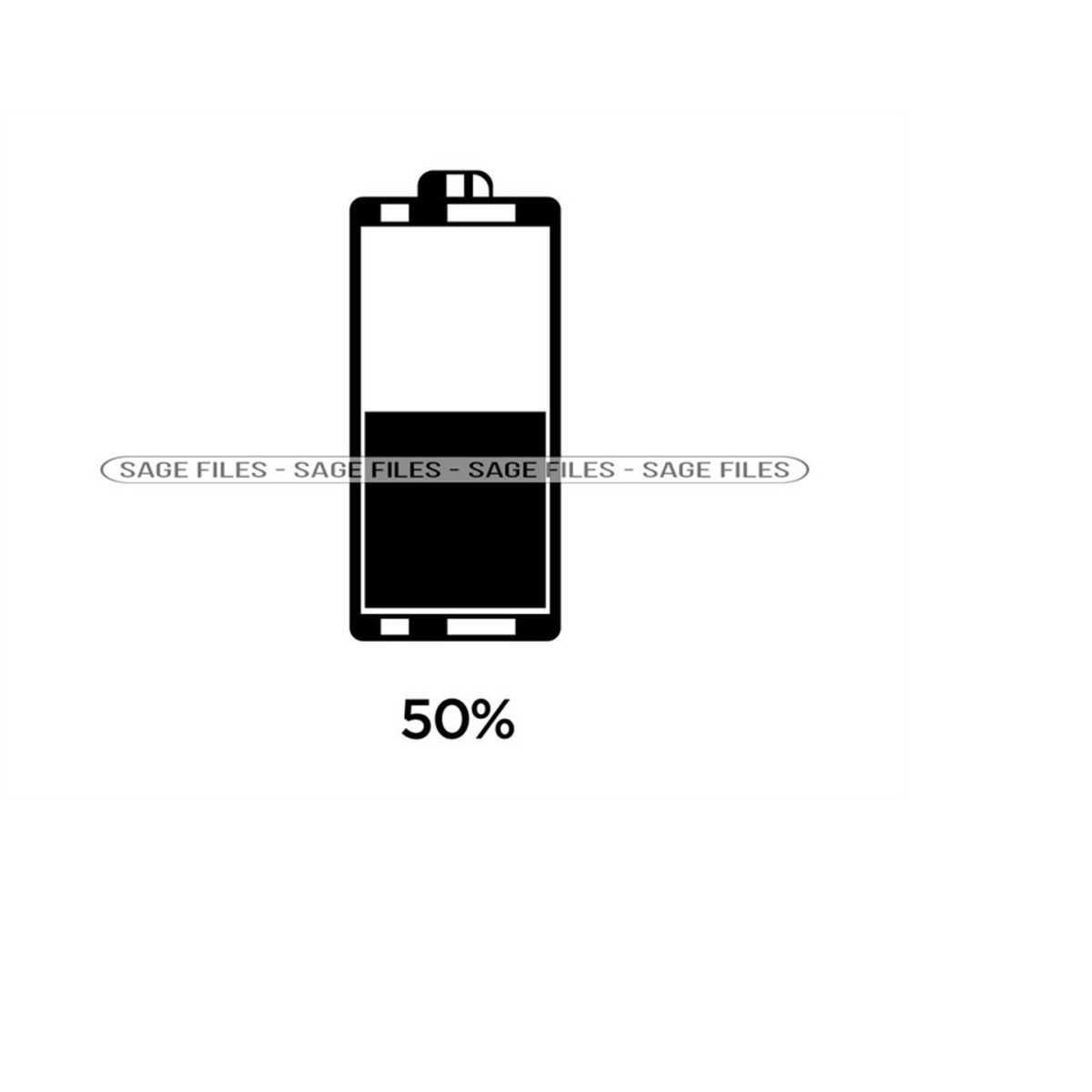 Battery Charging 50 SVG, Battery Svg, Energy Svg, Phone Svg, - Inspire ...