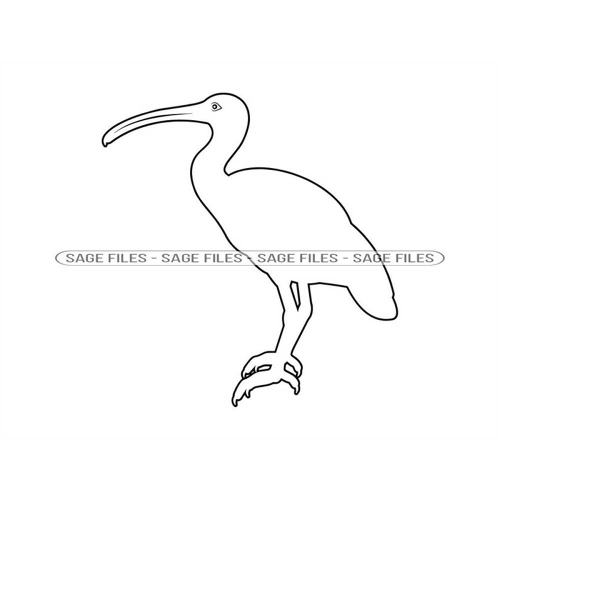 Ibis Outline SVG, Ibis SVG, Bird SVG, Ibis Clipart, Ibis Fil - Inspire ...