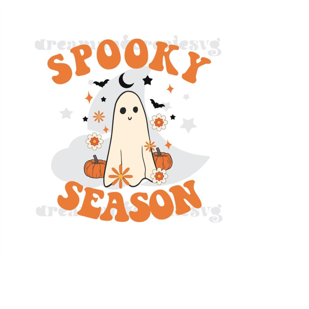 cute ghost svg / spooky season svg / retro Halloween svg / g | Inspire ...