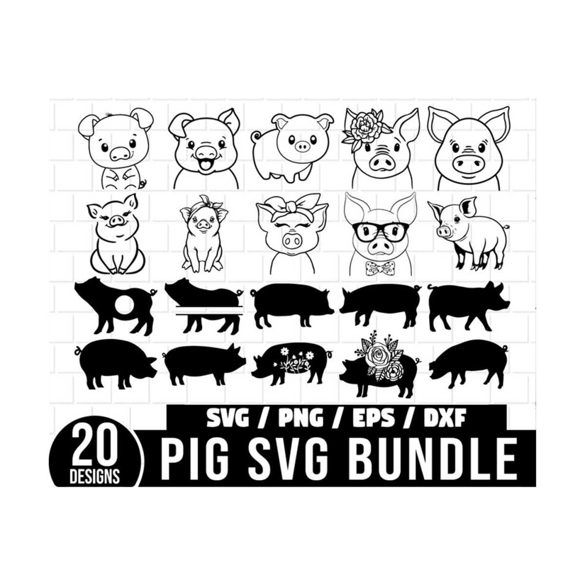 pig face svg - Inspire Uplift