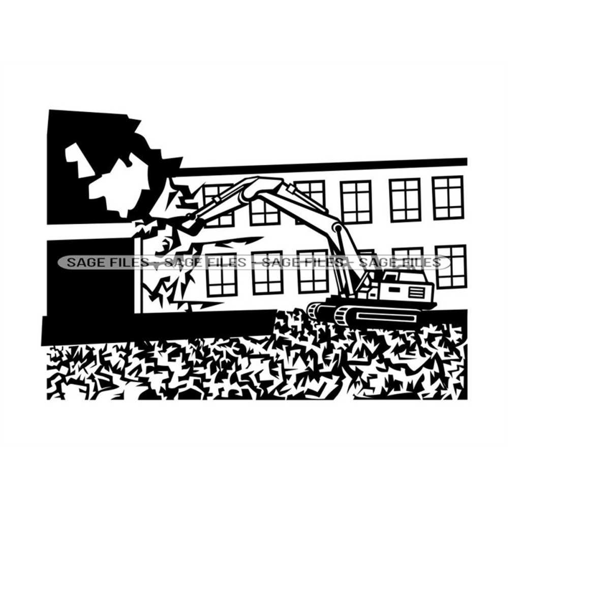 Demolition SVG, Excavator SVG, Heavy Equipment Svg, Demoliti | Inspire ...
