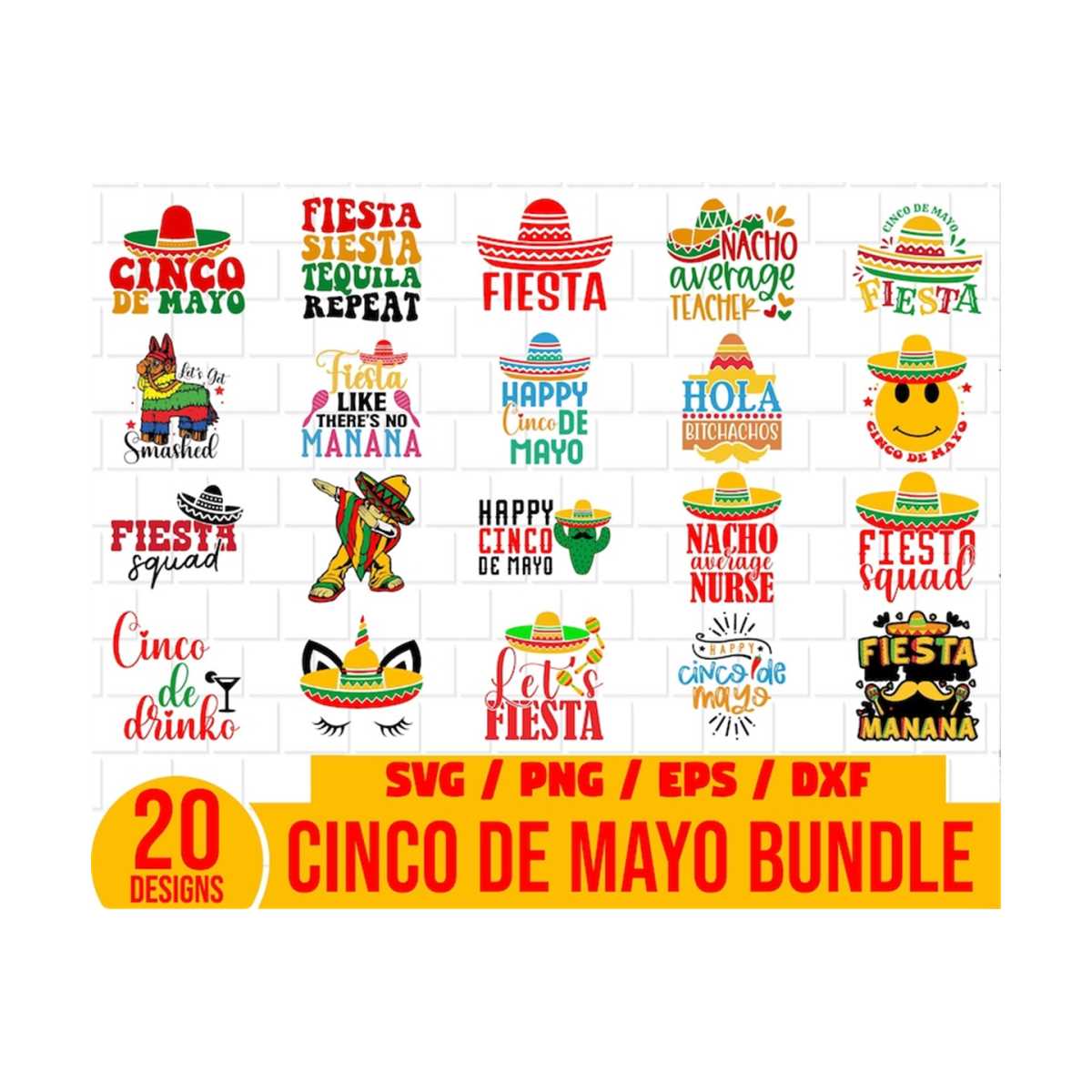 Cinco De Mayo Svg Bundle, Cinco De Mayo Svg, Mexico Svg, Fie | Inspire ...
