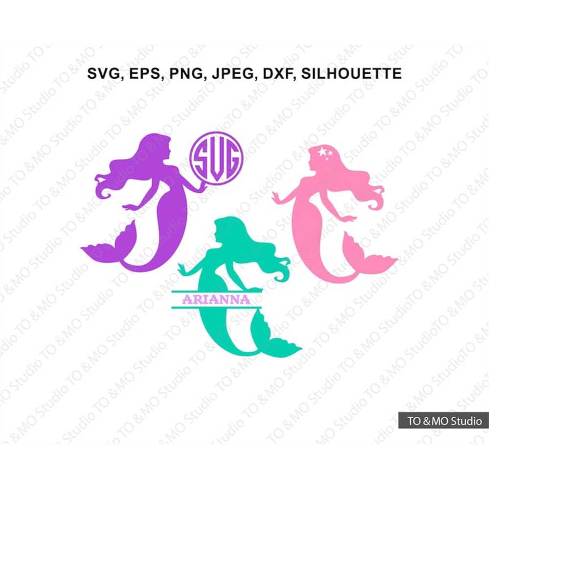 Mermaid SVG, Mermaid Monogram Svg, Cute Mermaid Svg, Mermaid - Inspire ...