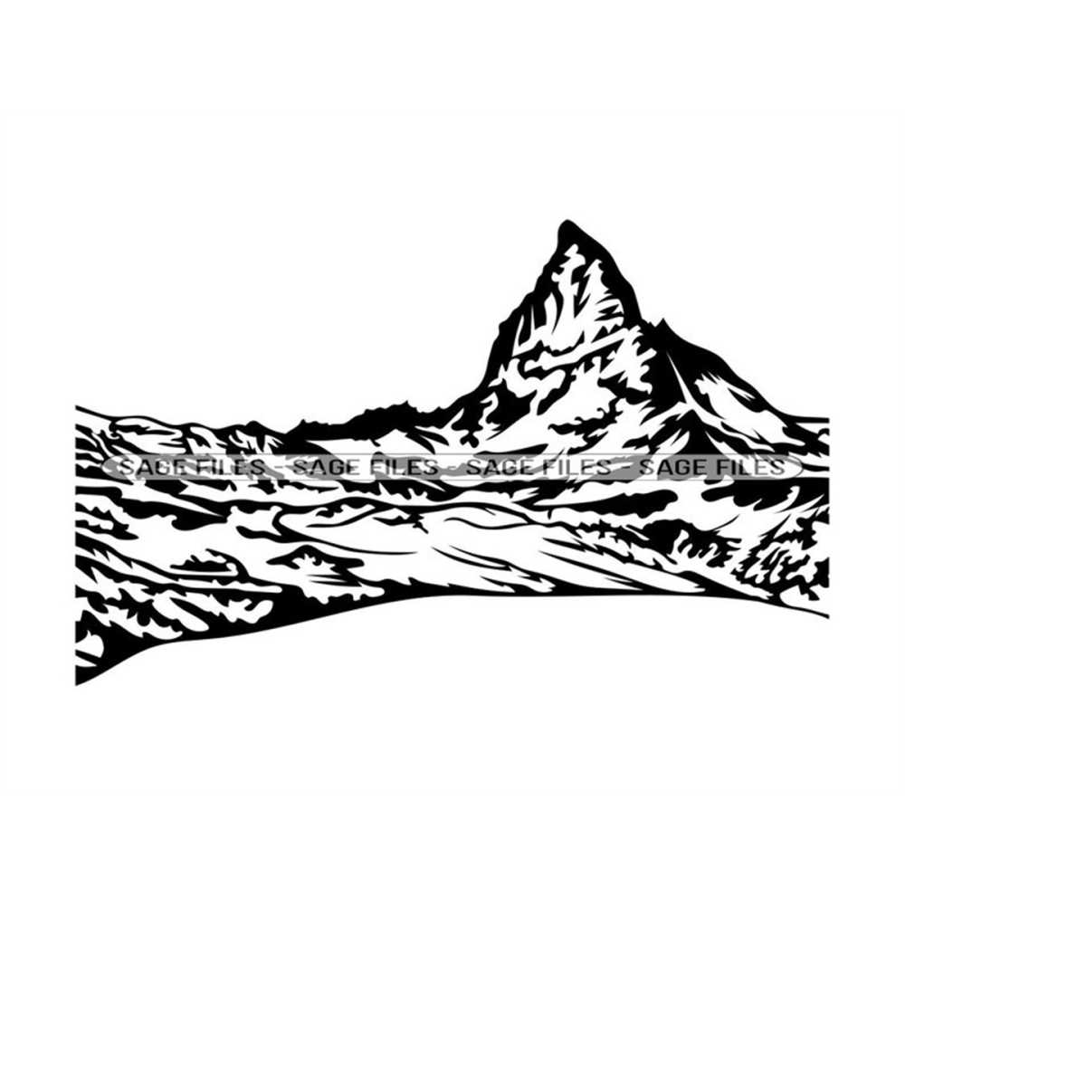 Mountain Peak 2 SVG, Mountain Svg, Mountains Svg, Mountains - Inspire ...