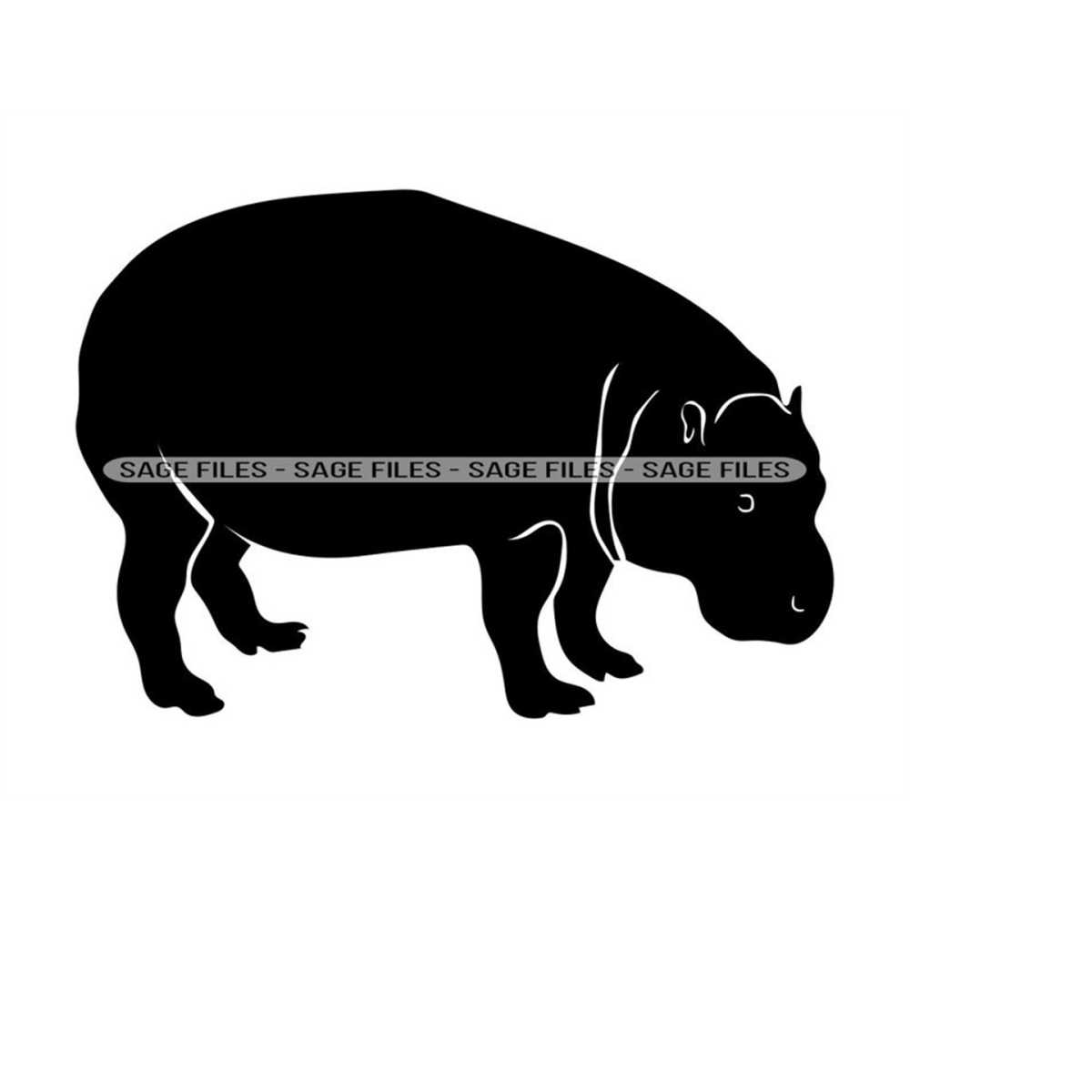 Hippo 3 SVG, Hippo Svg, Hippopotamus Svg, Hippo Clipart, Hip - Inspire ...
