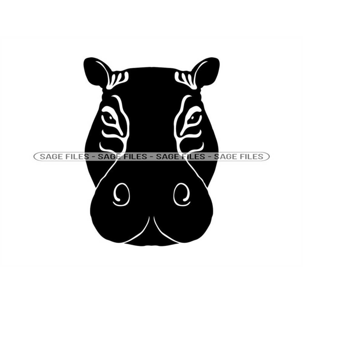 Hippo Head SVG, Hippo Mascot SVG, Hippo Svg, Hippo Clipart, - Inspire ...