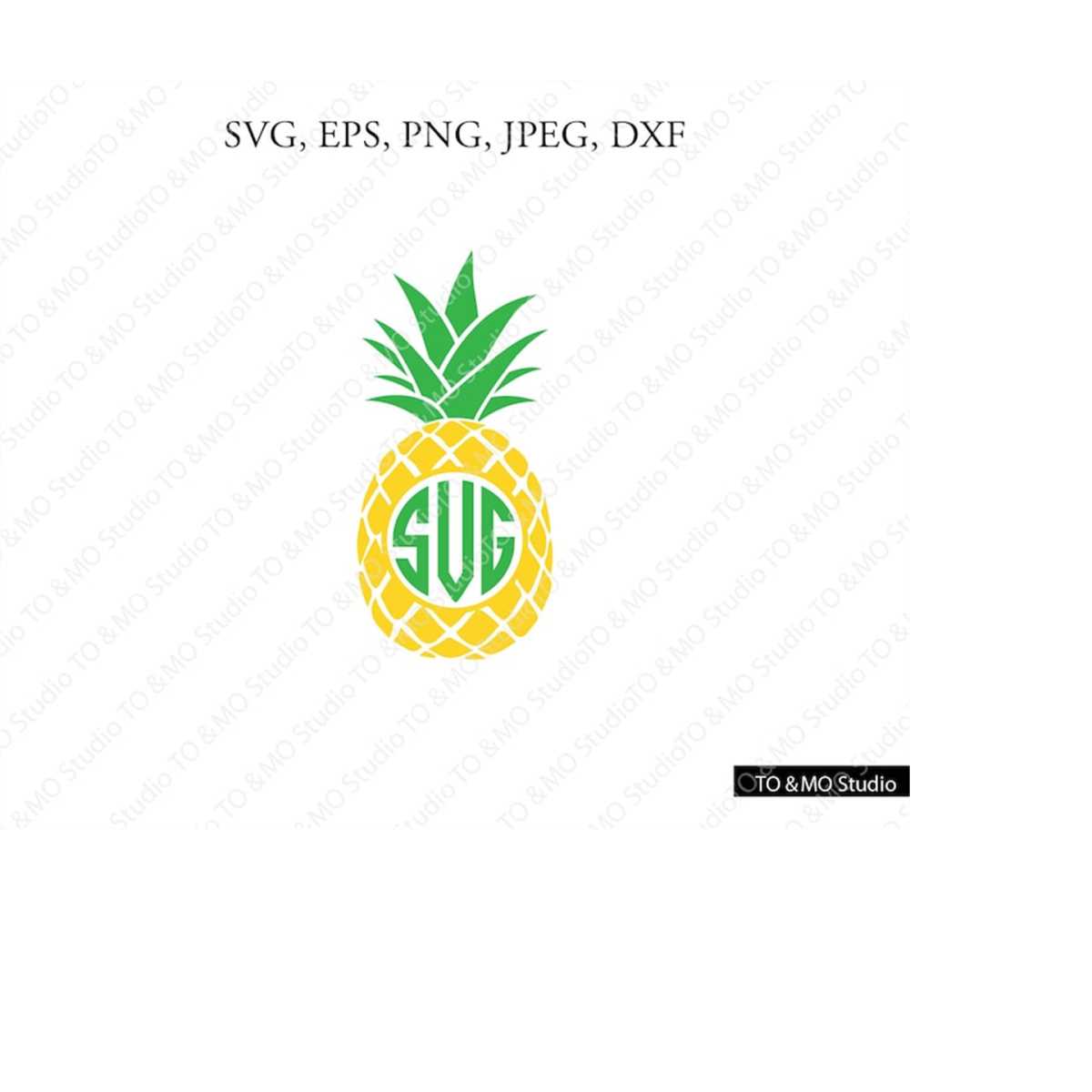 Pineapple Monogram SVG,Pineapple SVG, Pineapple Clipart, SVG | Inspire ...
