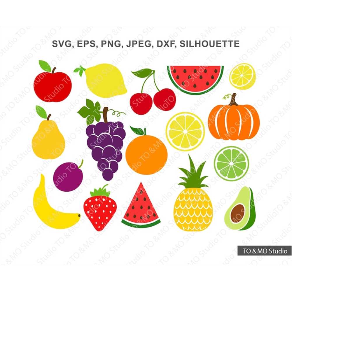 Fruits SVG, Summer Fruit Svg, Cherry svg, Lemon SVG, Orange | Inspire ...
