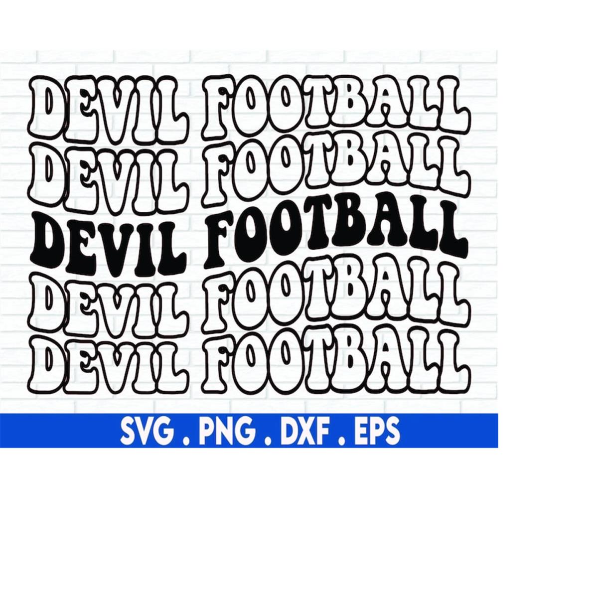 Devil Football SVG file, Hand Lettered SVG, Cricut SVG, Silh | Inspire ...