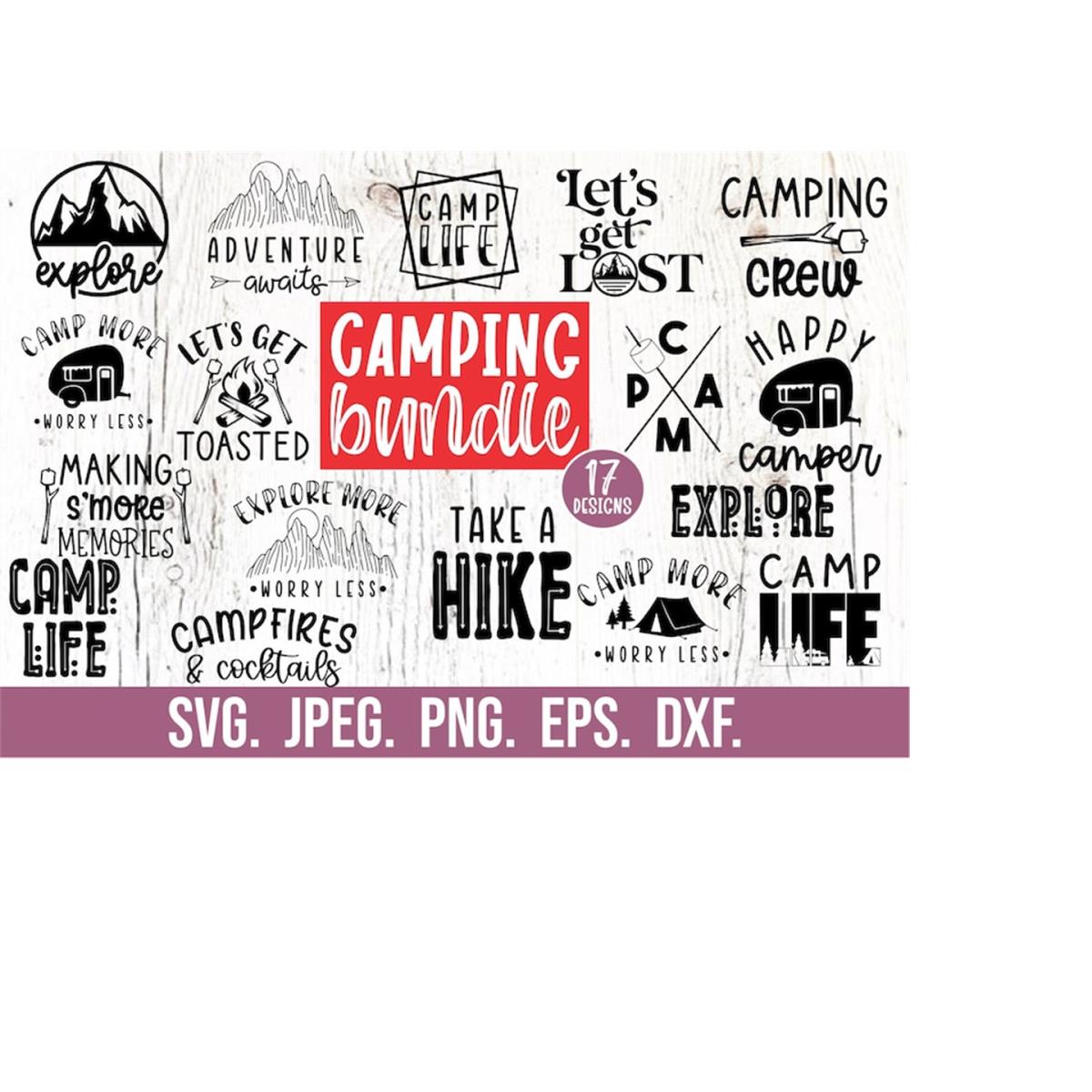 Camping SVG Bundle - Camp Life SVG - Cricut Cut File - Insta | Inspire ...