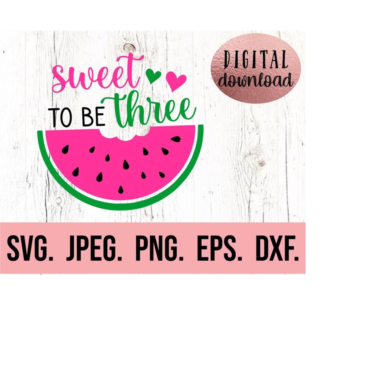 Sweet To Be Three SVG - Third Birthday SVG - 3rd Birthday Gi | Inspire ...