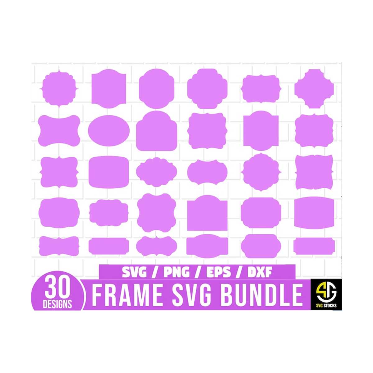 Frames SVG Bundle, Frames SVG, Signs svg, Labels svg, Tags s | Inspire ...
