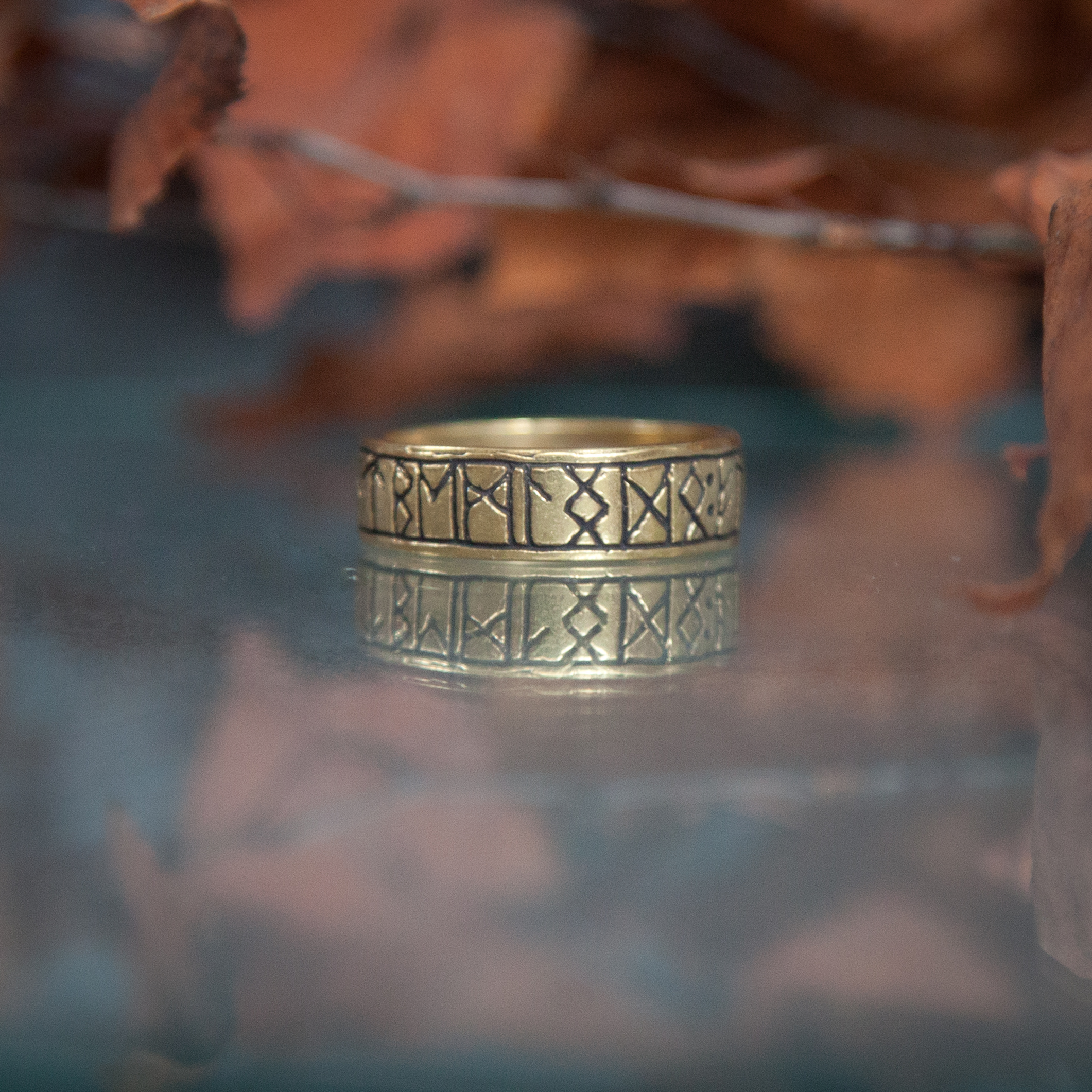 Rune ring for man. Pagan jewelry. Futhark ring for him | Inspire Uplift