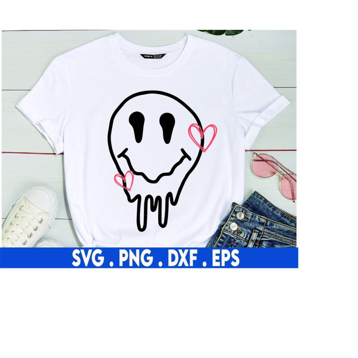 Melting Smiley Face SVG, Drippy Smiley SVG, Emoji SVG, Png, | Inspire ...