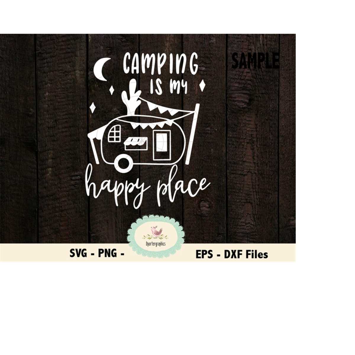 Camping is my happy place SVG, Cameo cricut cut files, outd | Inspire ...