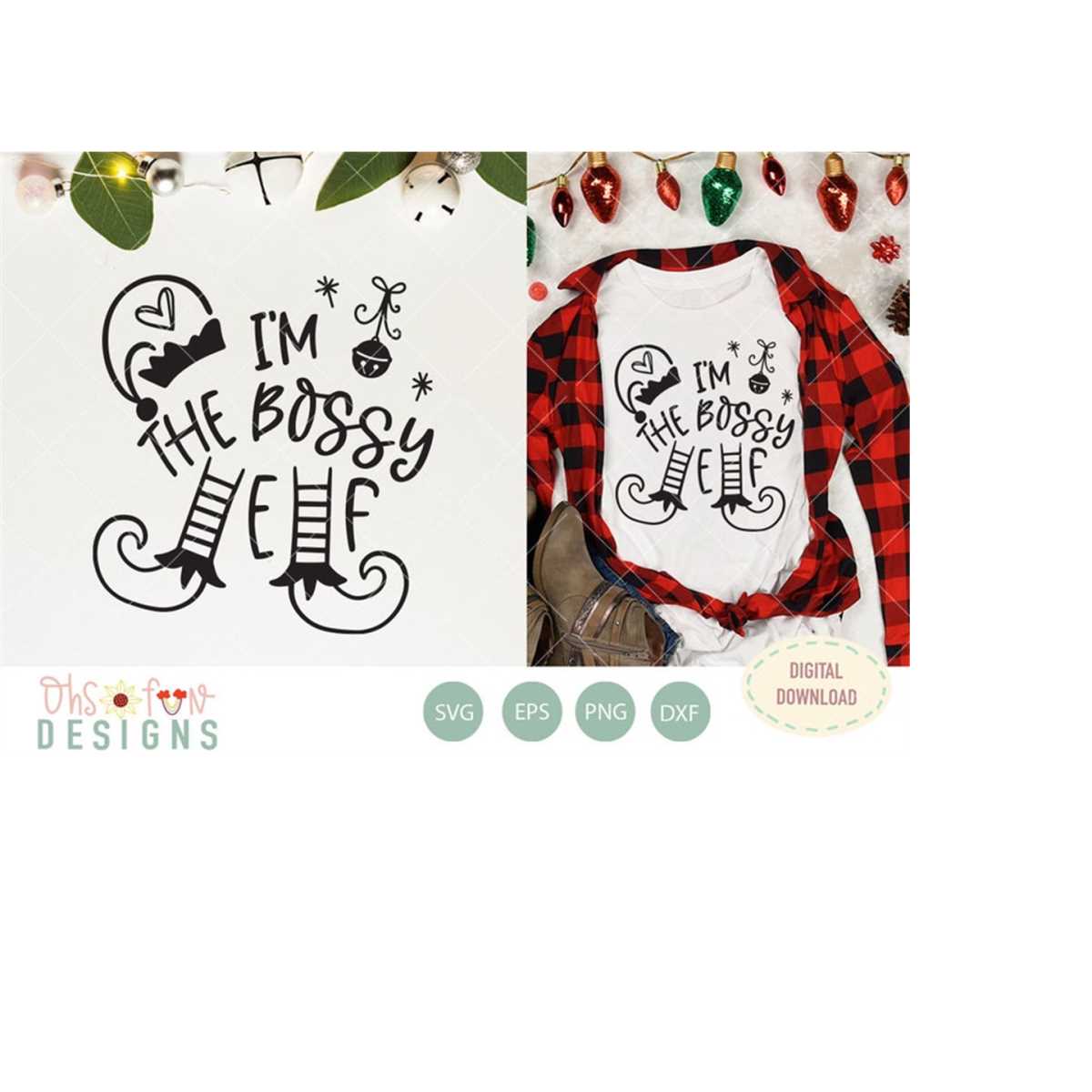 I am the bossy elf, svg file, DIGITAL DOWNLOAD ONLY, christ | Inspire ...