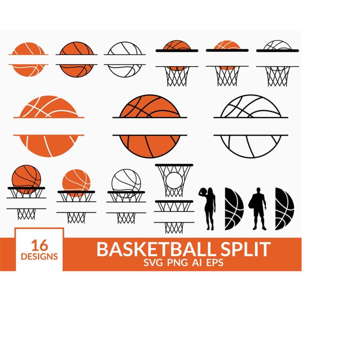 Basketball Split svg, Basketball svg for Cricut, Basketball | Inspire ...