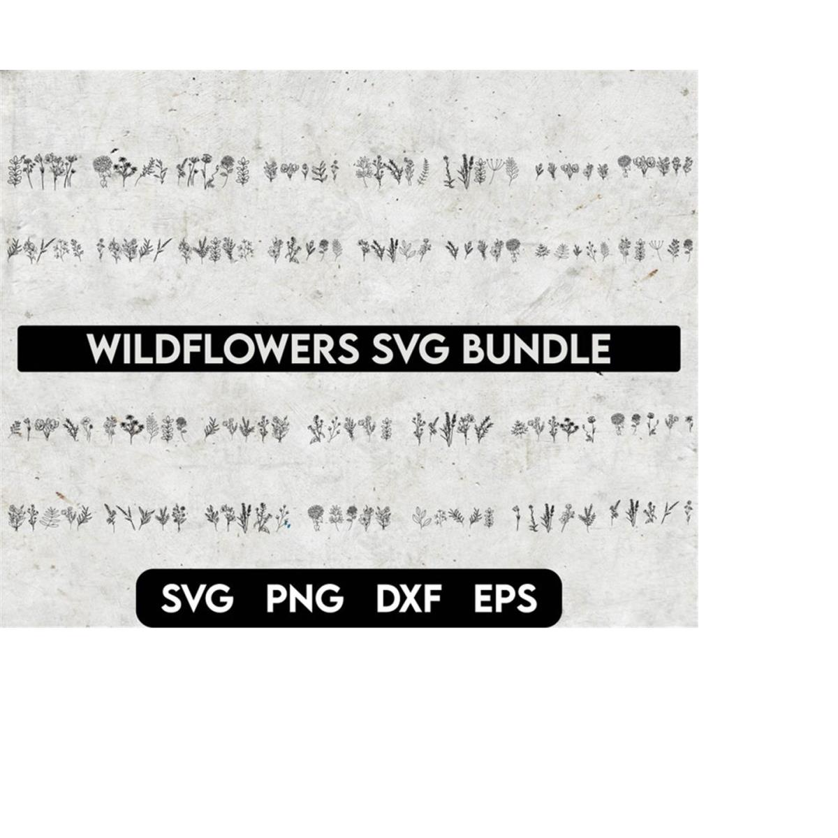 Wildflower SVG Bundle, Wildflower Vector, Wildflower Silhoue | Inspire ...