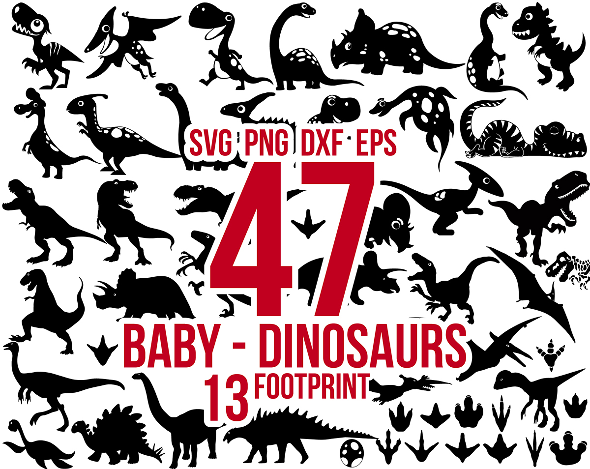 Dinosaur SVG Bundle, Dinosaur Silhouette, Dinosaur Cut Files | Inspire ...