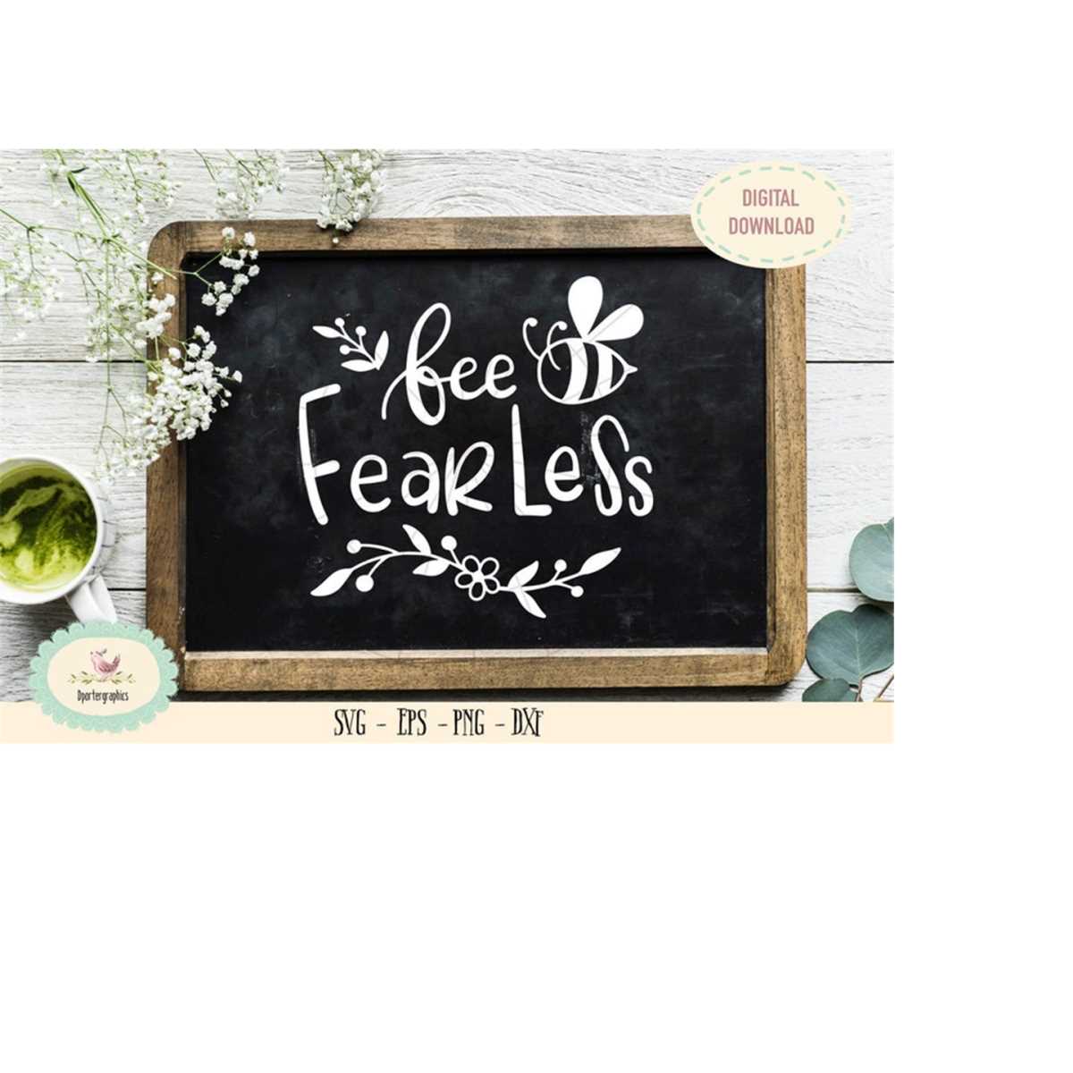 Bee fearless SVG PNG cameo cricut cut files, christian sayin | Inspire ...