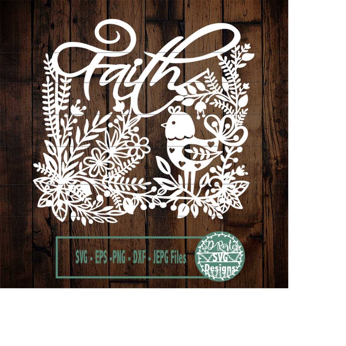Faith SVG, cameo cricut cut file, bible paper cut svg, flowe | Inspire ...