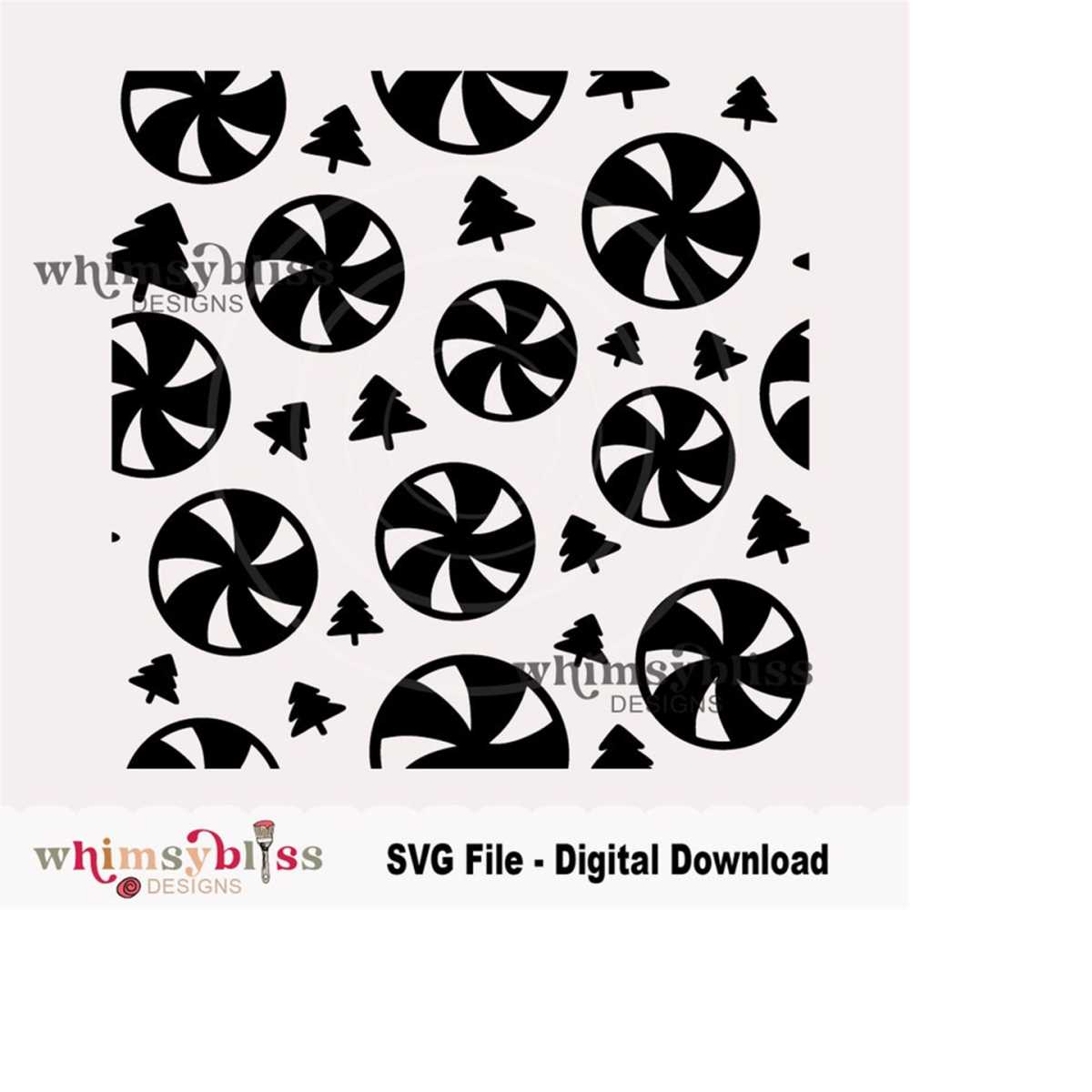 Peppermint Seamless Pattern, SVG file for cutting machine Cr | Inspire ...