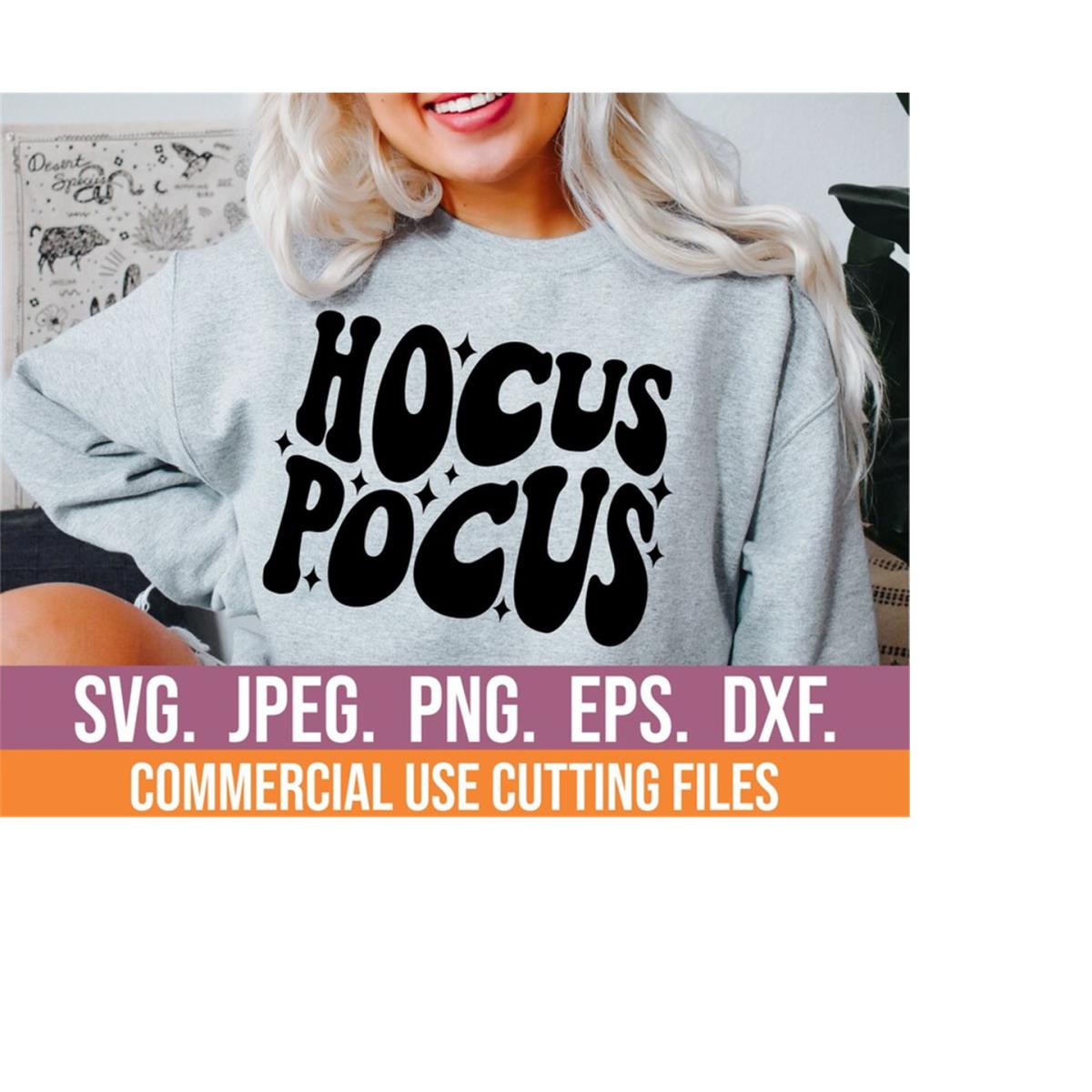 Hocus Pocus SVG - Spooky Vibes - Retro Halloween Wavy Letter | Inspire ...