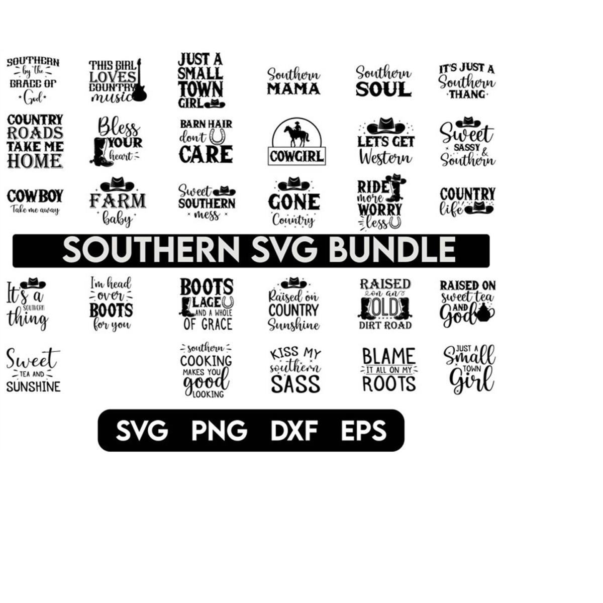 Southern SVG Bundle, Southern Girl, Southern svg, Country s | Inspire ...