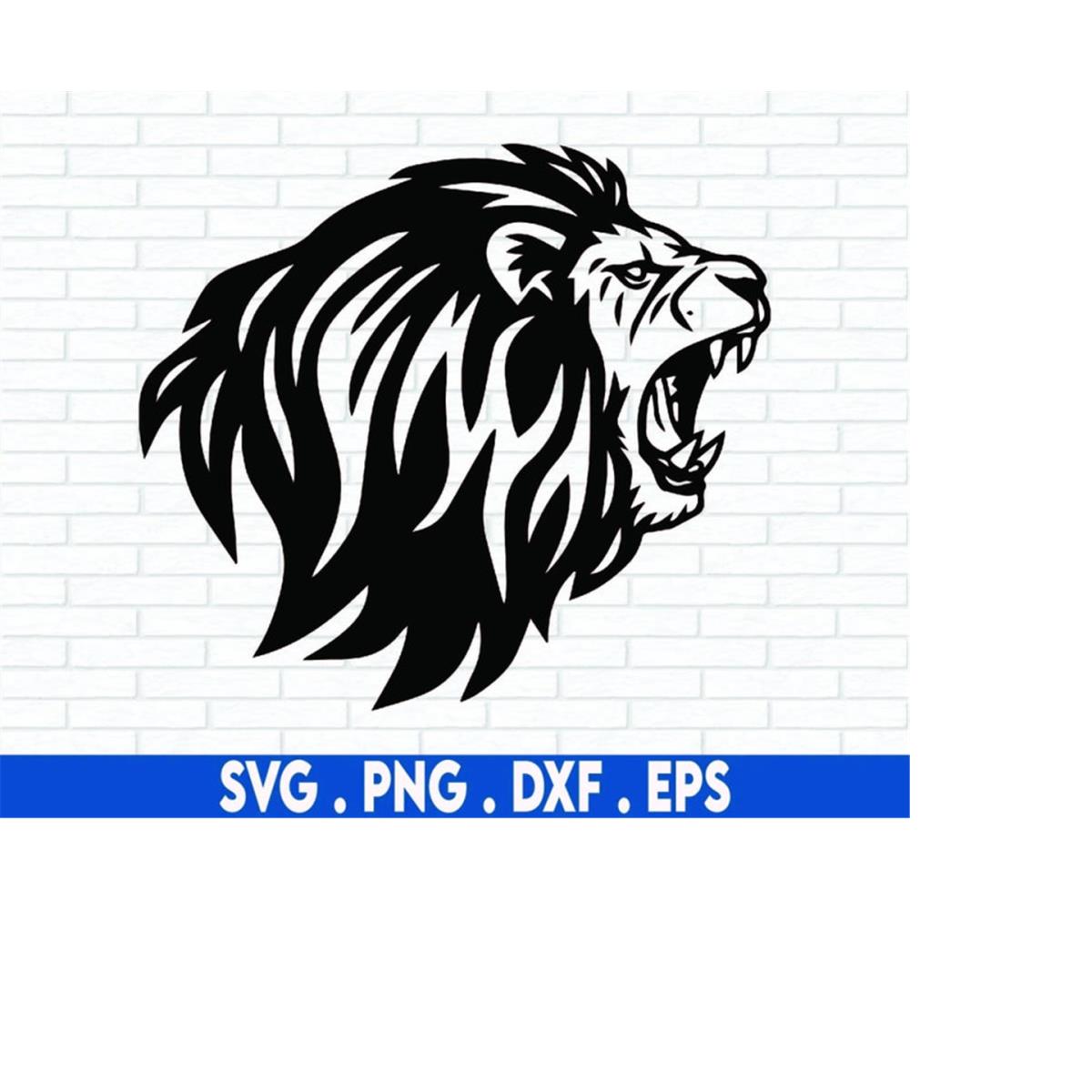 Lion Head SVG, Files For Cricut, Silhouette, Sublimation Des | Inspire ...