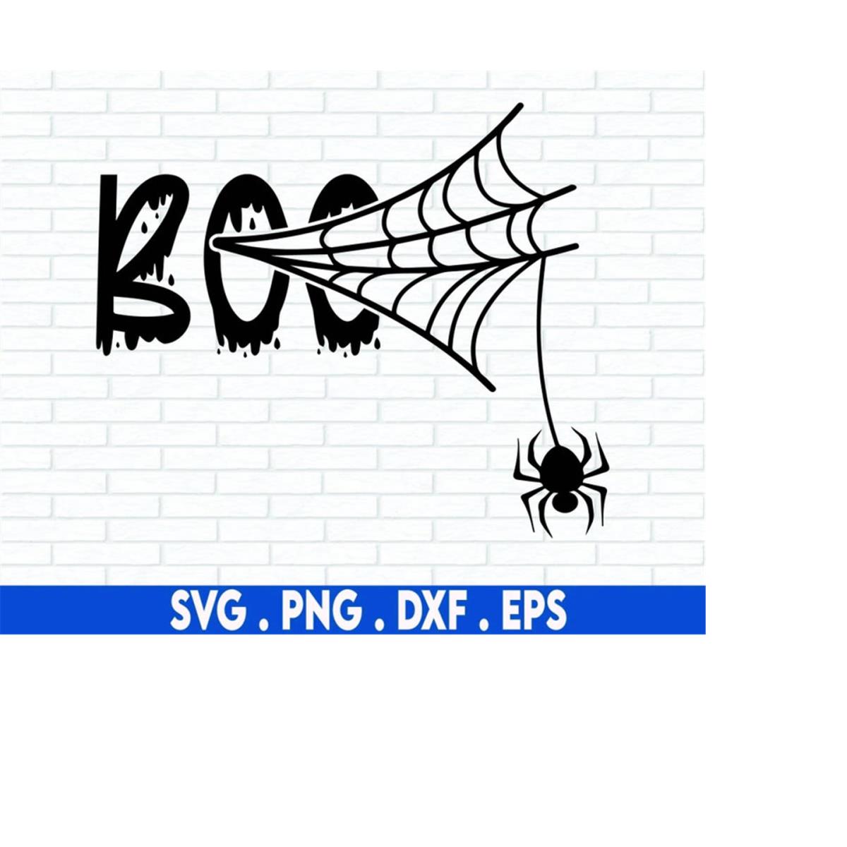 Boo with Spider SVG, Halloween SVG, Spider Web SVG, Funny Sa | Inspire ...