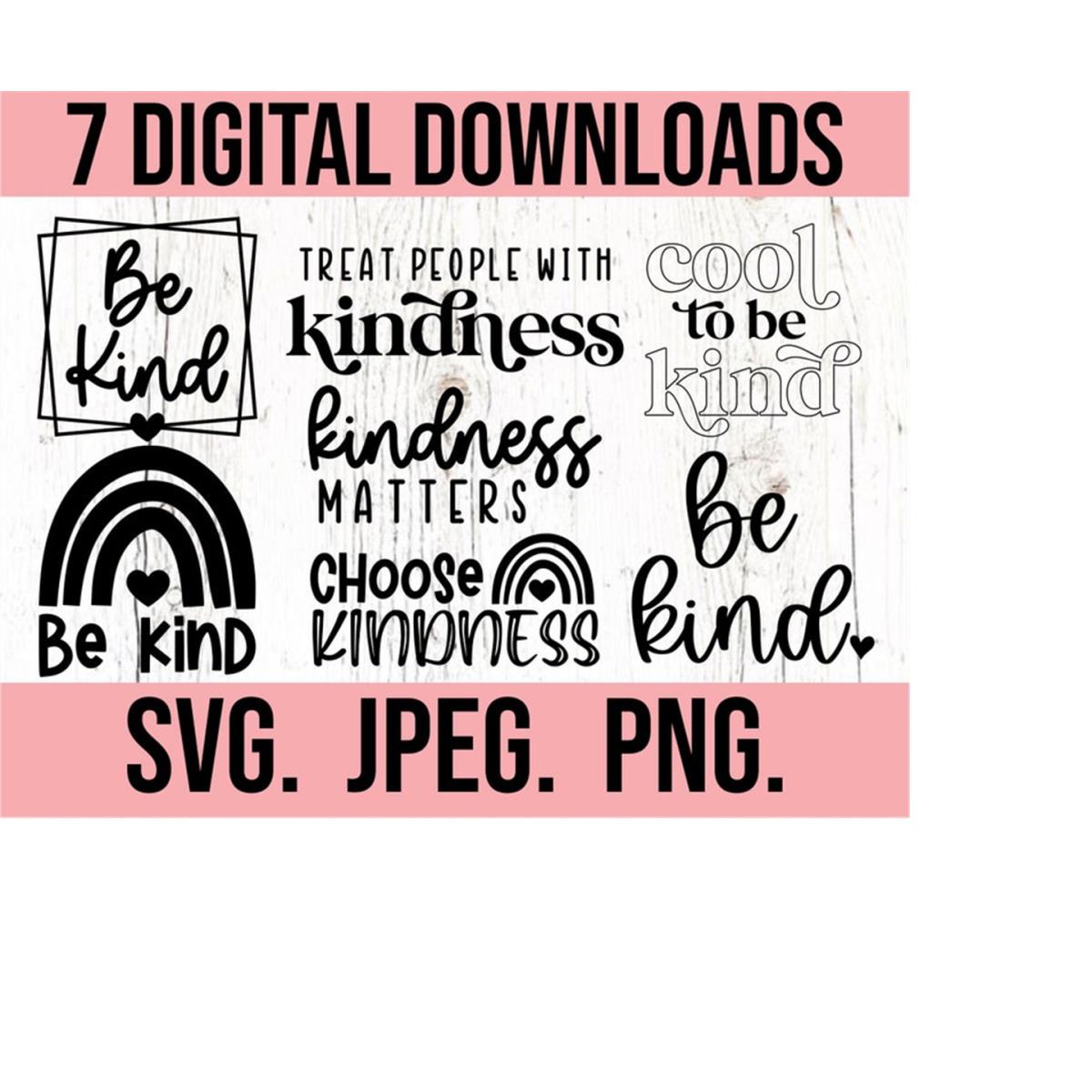Kindness SVG Bundle - Be Kind SVG - Cricut Cut File - Instan | Inspire ...